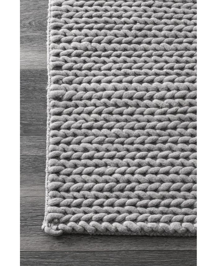 nuLoom Textures Handwoven Caryatid Solid 3' x 5' Area Rug - Macy's