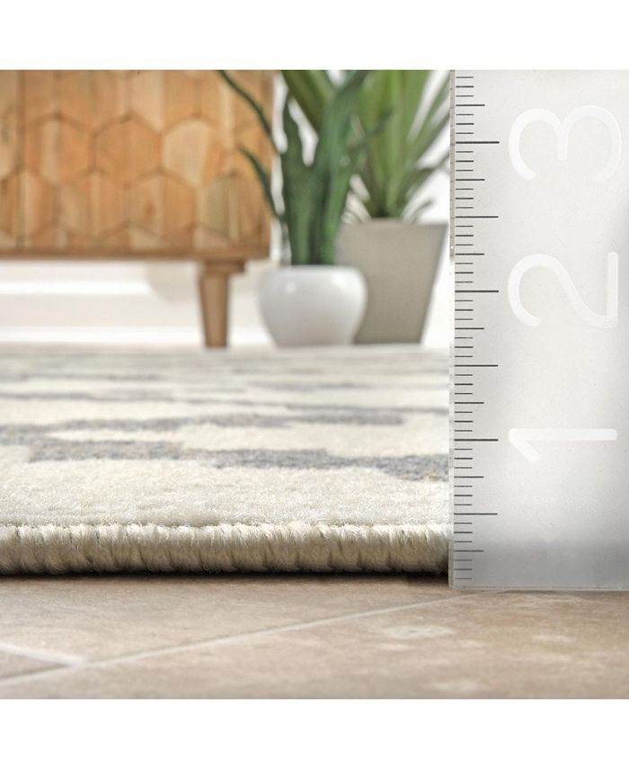 nuLoom Manor Geometric Faustina Cream 8' x 10' Area Rug - Macy's