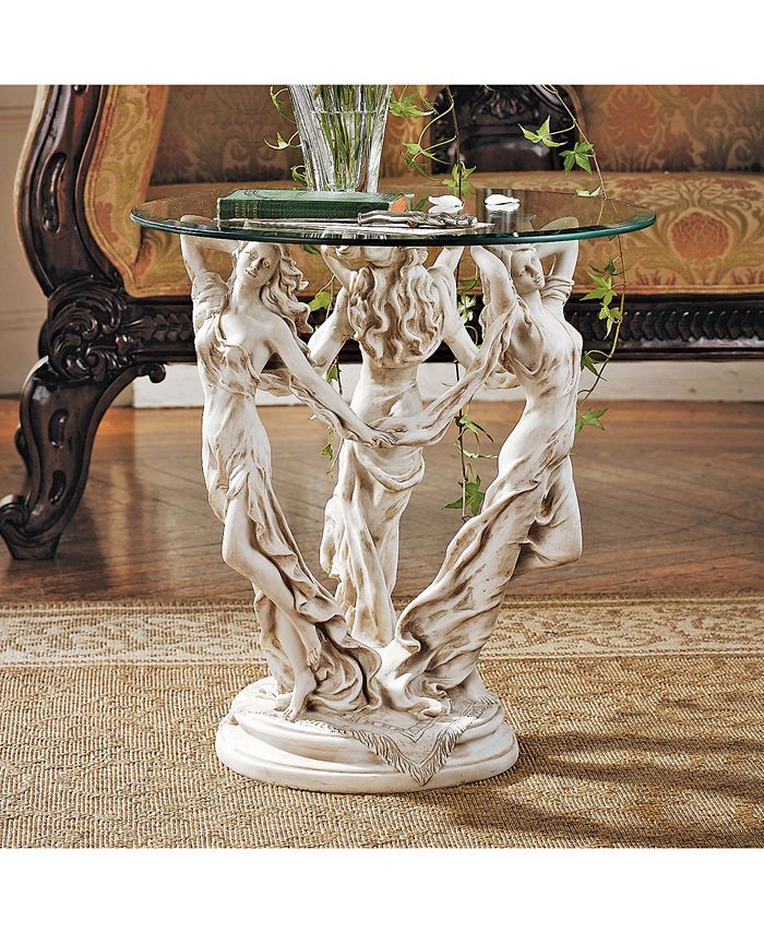 Design Toscano the Muses Glass-Topped Sculptural Table - Macy's