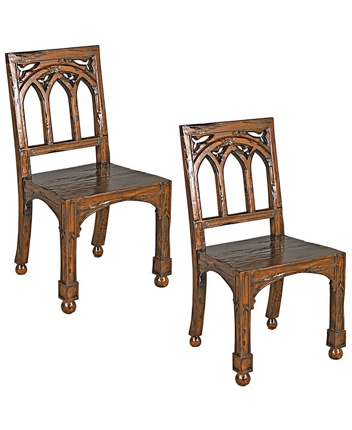 Design Toscano Gothic Revival Rectory Chair, Set of 2 - Macy's