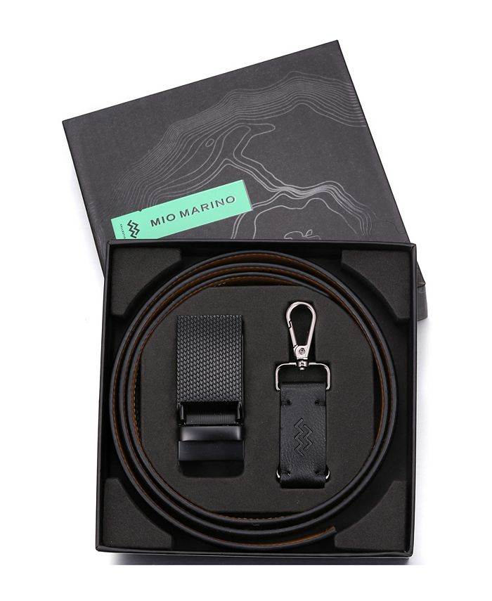 Mio Marino Men's Linxx Designer Ratchet Leather Belt - Macy's