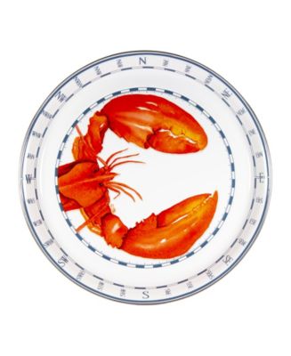 Golden Rabbit Lobster Enamelware Medium Tray - Macy's