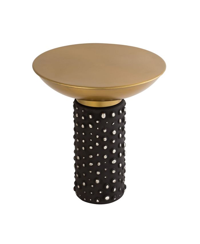 TOV Furniture Blaze Glass and Brass Side Table - Macy's
