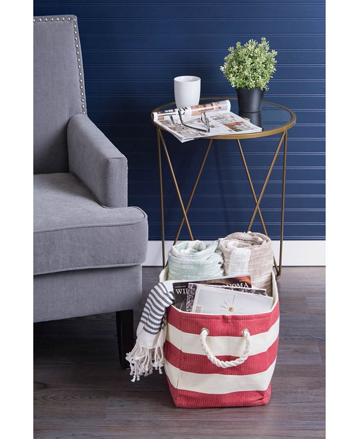 Design Imports Striped Rectangle Storage Bin - Macy's