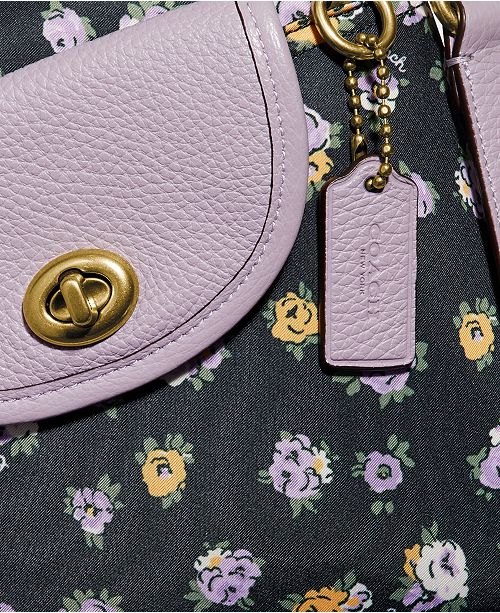 COACH Vintage Rose Print Nylon Cargo Crossbody & Reviews - Handbags ...