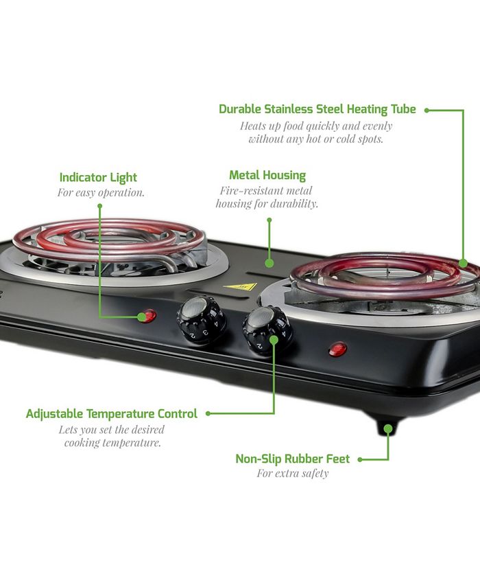 OVENTE Electric Double Coil Burner - Macy's