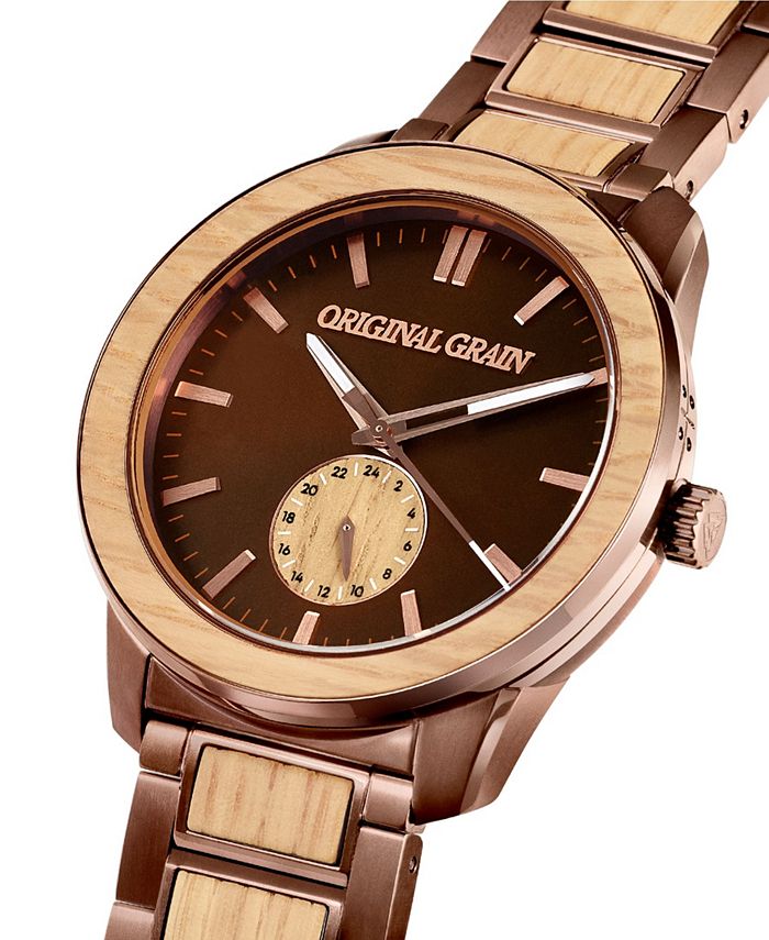 Original Grain Men's Whiskey Barrel Wood Paired with an Espresso ...