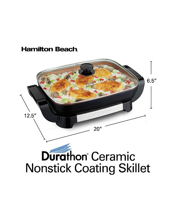 Hamilton Beach Ceramic Skillet with Removable Pan & Reviews - Small ...