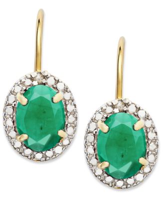 Victoria Townsend 18k Gold over Sterling Silver Earrings, Emerald (2-1/ ...