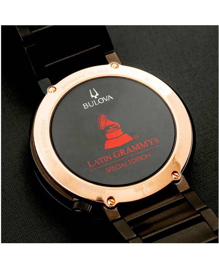 Bulova Men's Special Latin GRAMMY® Edition Dress Black & Rose Gold-Tone ...
