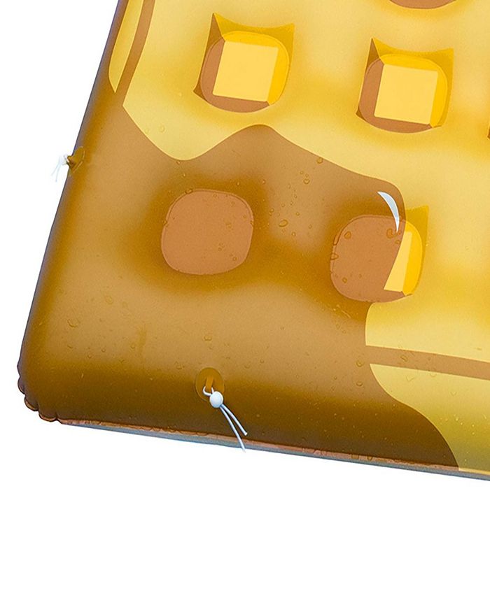 Swimline Inflatable Waffle Slice Floating Lounger Raft Mat for Swimming ...