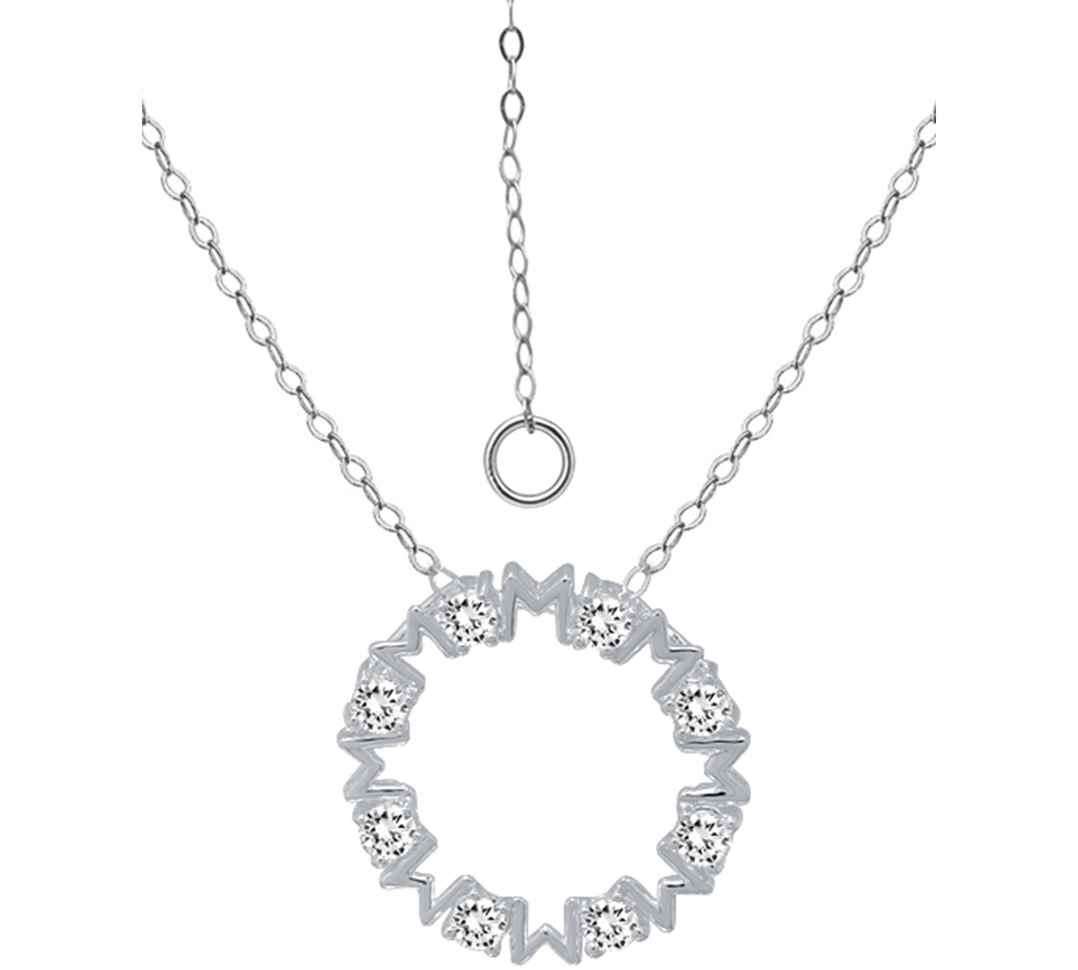Click here for Giani Bernini Cubic Zirconia Mom Circle Pendant Ne... prices