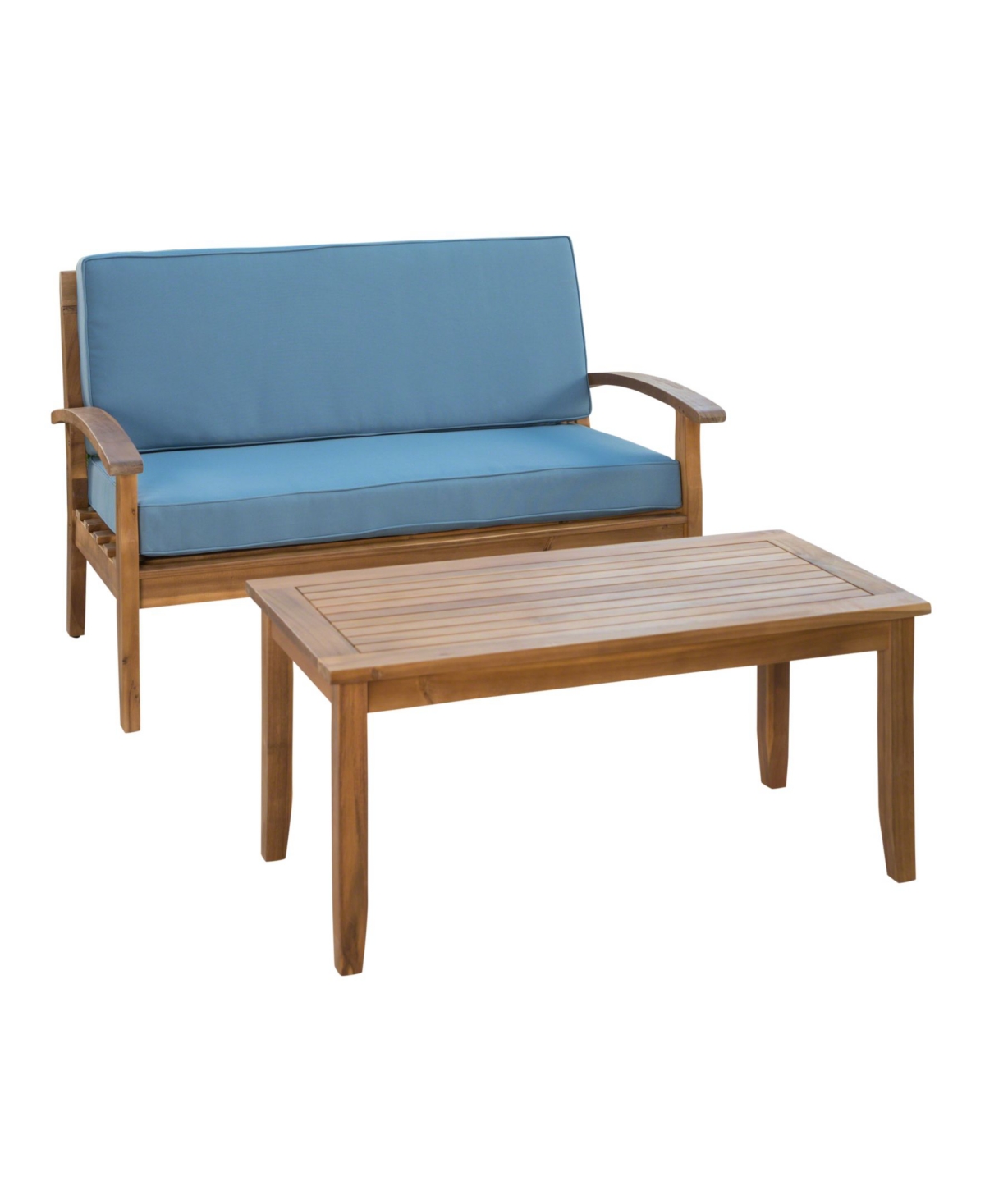 Click here for Noble House Peyton Outdoor Loveseat and Table Set... prices