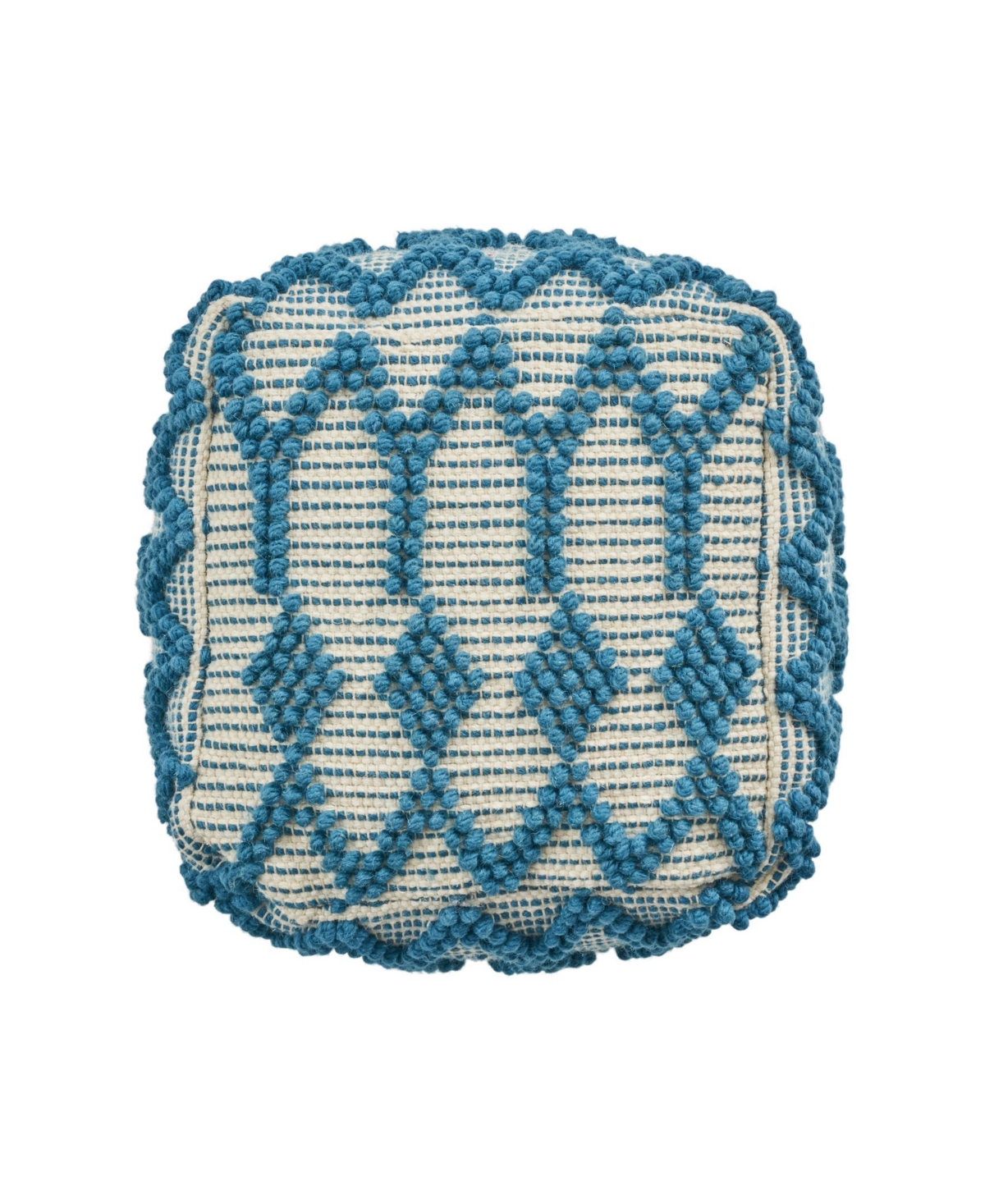 Click here for Noble House Birchglen Boho Ottoman Pouf - Blue prices