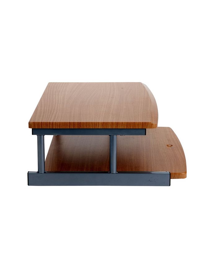 Mind Reader 2 Tier Monitor Stand Riser with Sliding Drawer - Macy's