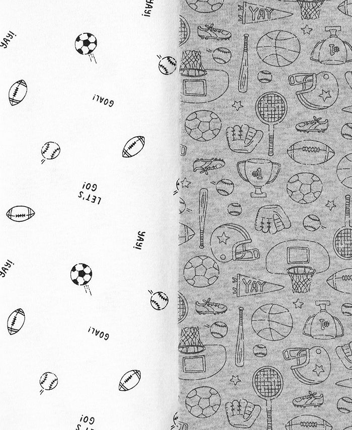 Carter's Baby Boys 5-Pk. Cotton Sports Bodysuits - Macy's