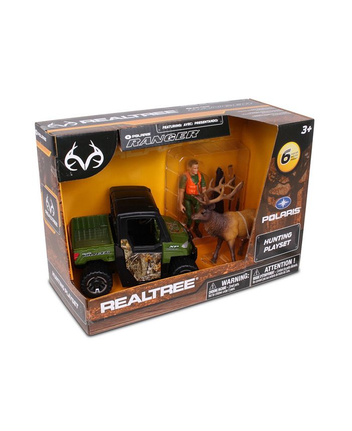 NKOK Realtree 1-18 Scale 6-Piece Polaris Ranger Elk Hunting Playset ...