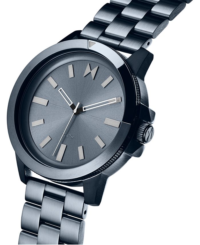 MVMT Men's Minimal Sport Blue-Tone Stainless Steel Bracelet Watch 45mm ...