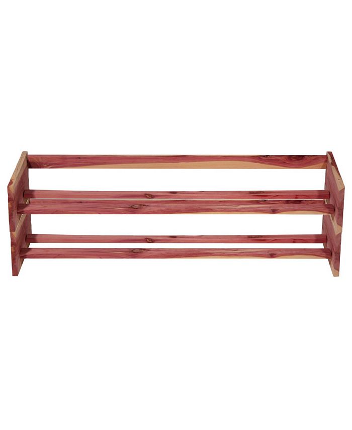Household Essentials Cedar Stackable Shoe Rack, Set of 2 - Macy's