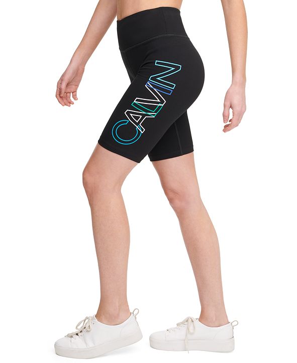 Calvin Klein Outline-Logo Bike Shorts & Reviews - Shorts - Women - Macy's