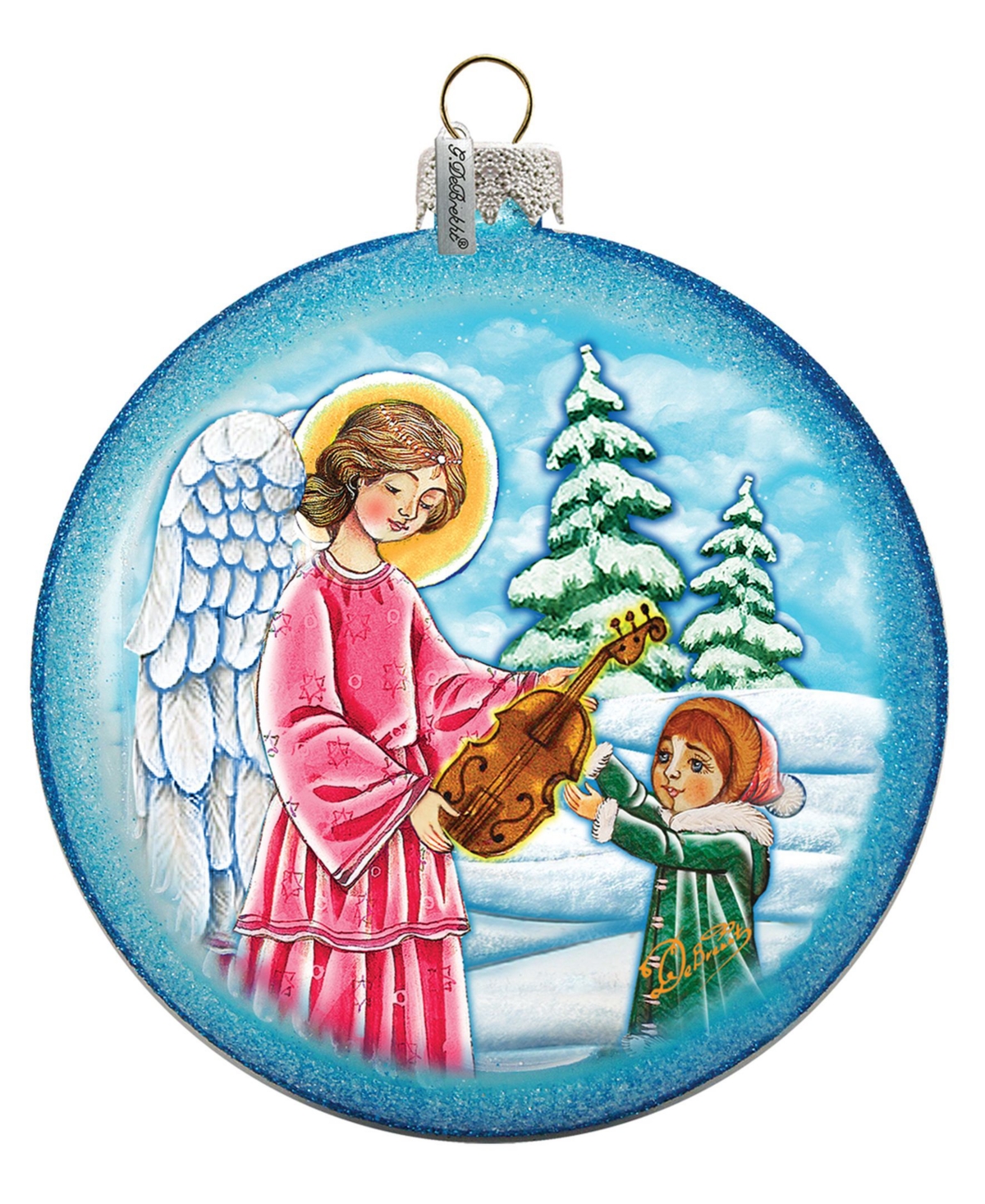 Click here for G.DeBrekht Guardian of Music Angel Glass Ornament... prices