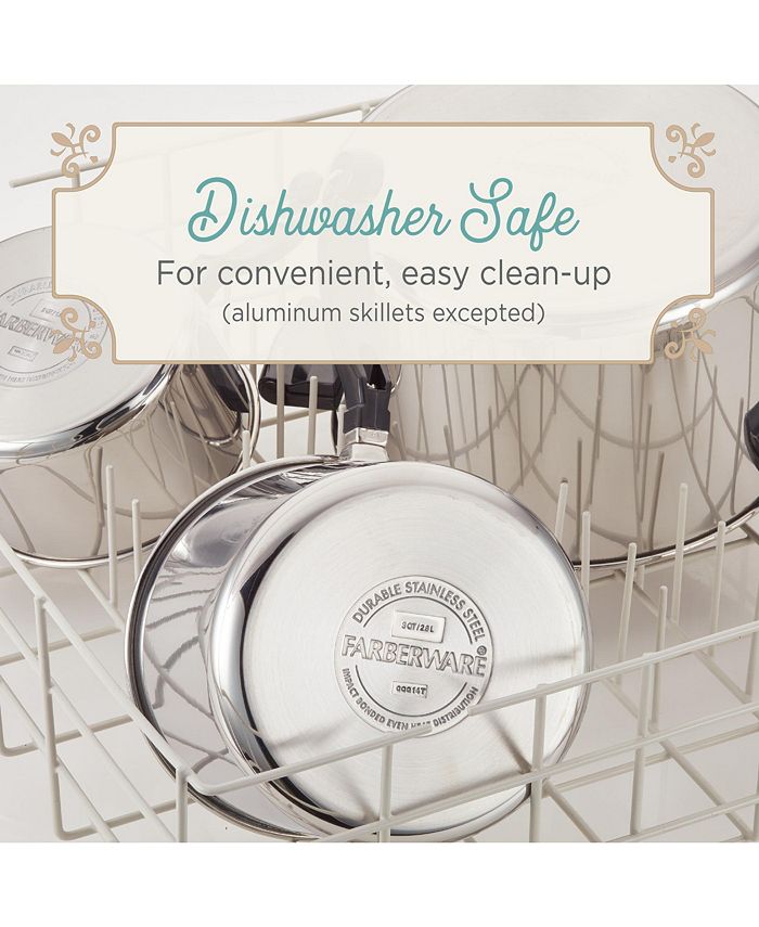 Farberware Classic Series Stainless Steel Nonstick 10-Piece Cookware ...