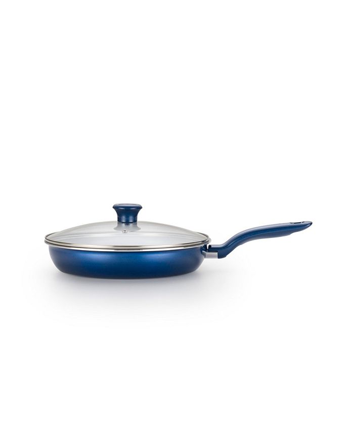 T-Fal Initiatives Ceramic 14-Pc. Cookware Set, Blue - Macy's