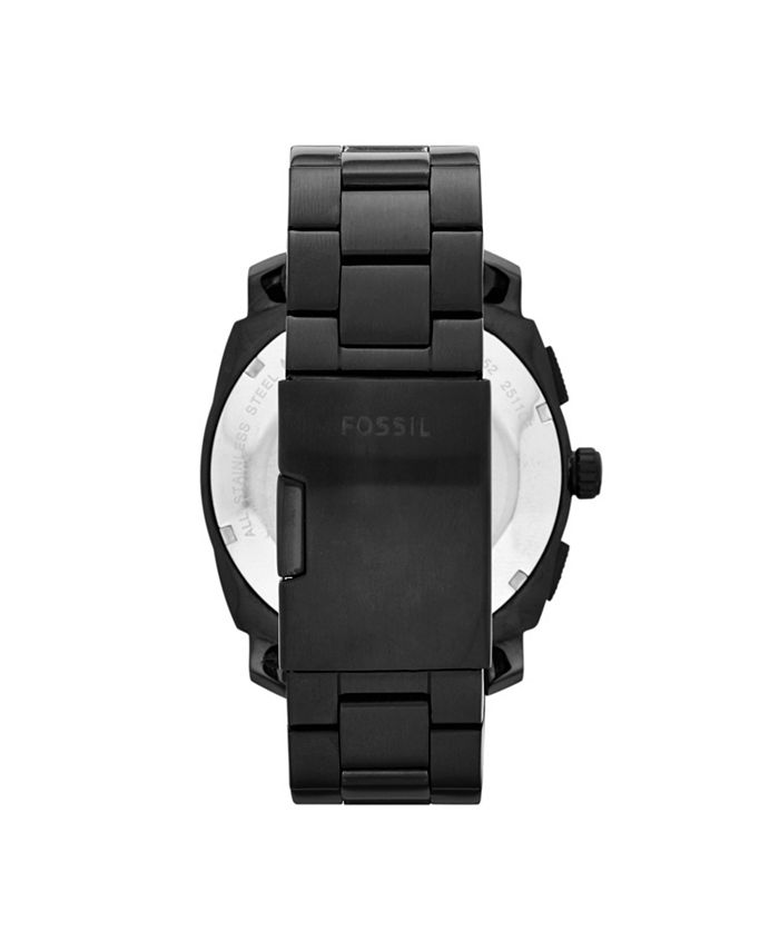Fossil Machine Chronograph Black Stainless Steel Watch 45mm - Macy's