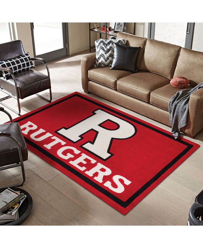Luxury Sports Rugs Rutgers Colru Red 5' x 7'6" Area Rug - Macy's