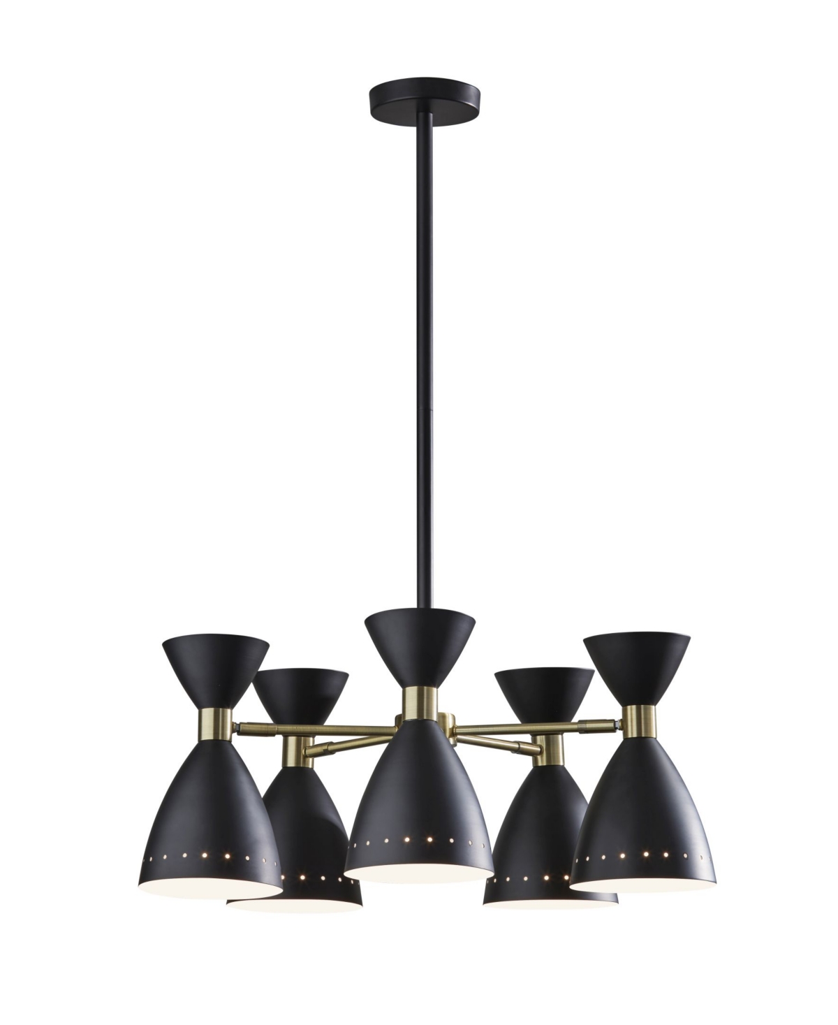 Click here for Adesso Oscar 5 Head Pendant - Black prices