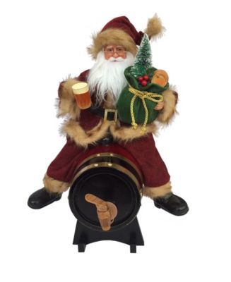 Santa's Workshop Beer Barrel Santa - Macy's