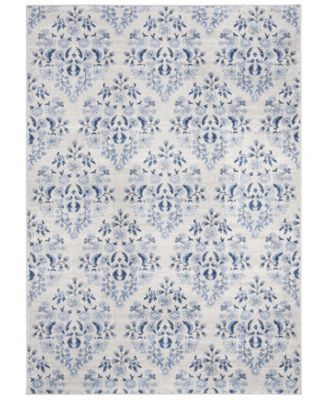 Martha Stewart Collection MSR2856D Cream and Blue 8' x 10' Area Rug ...