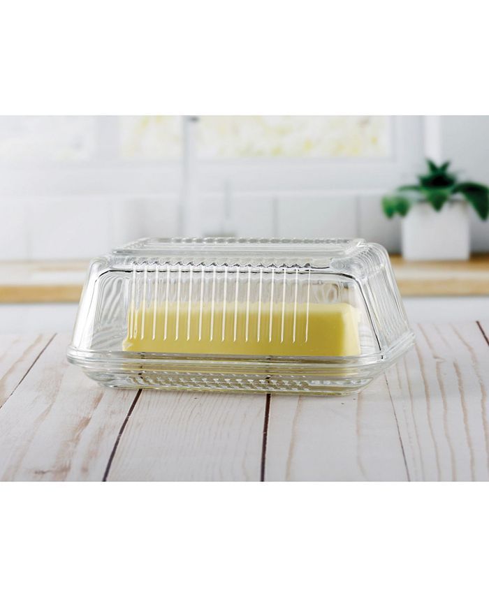 Circle Glass Farm Butter Dish - Macy's