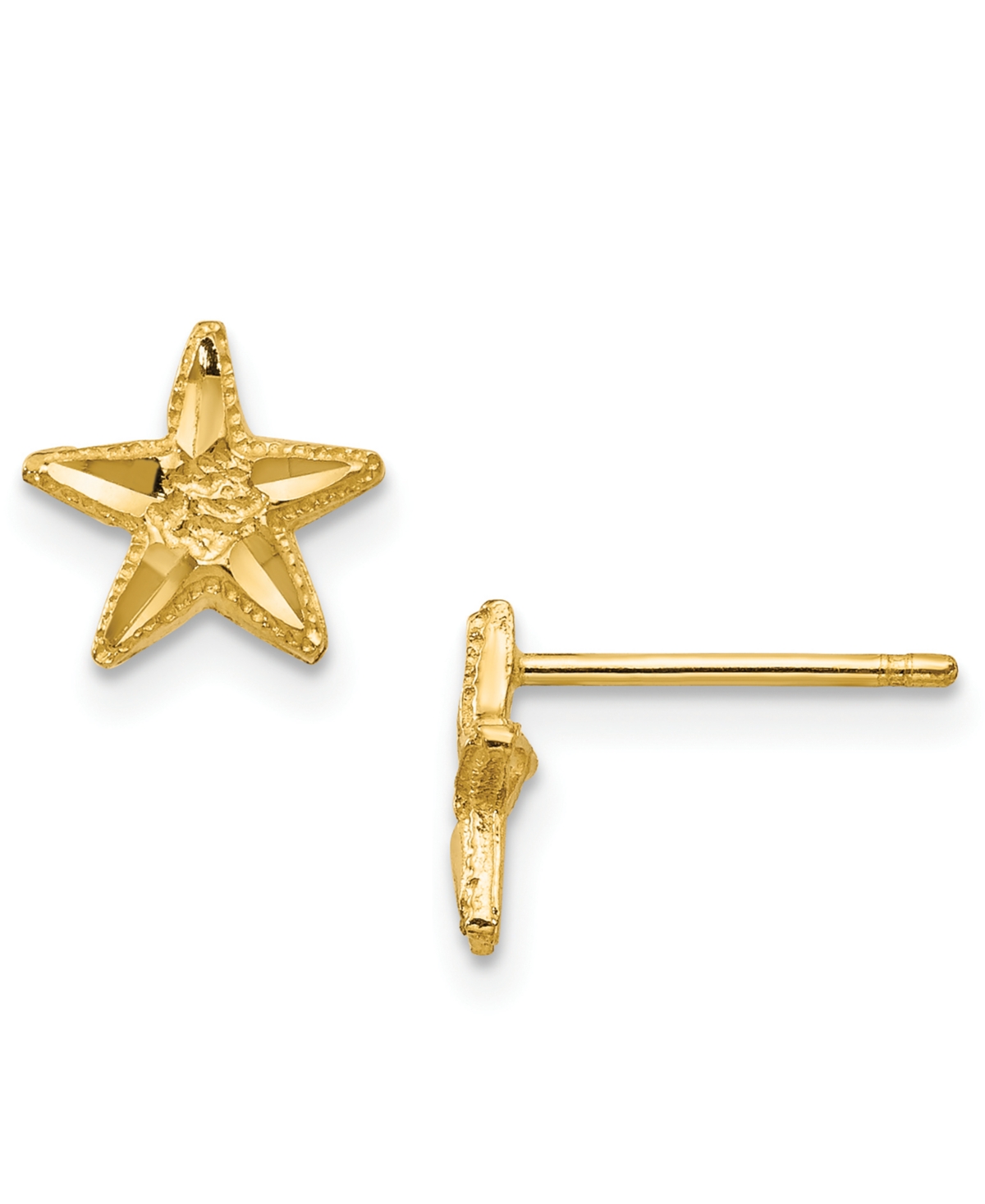 Click here for Star Stud Earrings in 14k Gold - Yellow Gold prices