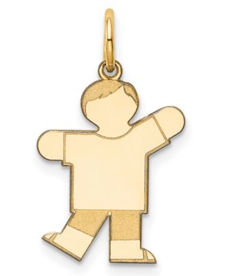 Boy Charm Pendant in 14k Gold - Macy's