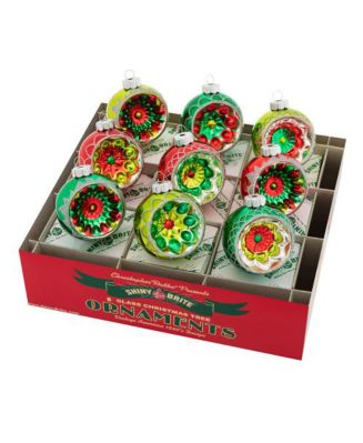 Christopher Radko Holiday Splendor 9 Count 2.5" Reflector Rounds - Macy's