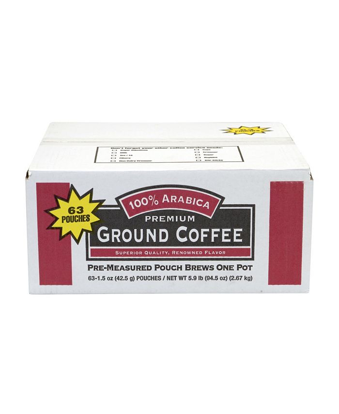 McCullagh Coffee Arabica Premium Ground Coffee Pre-Measured Pouch, Pack ...
