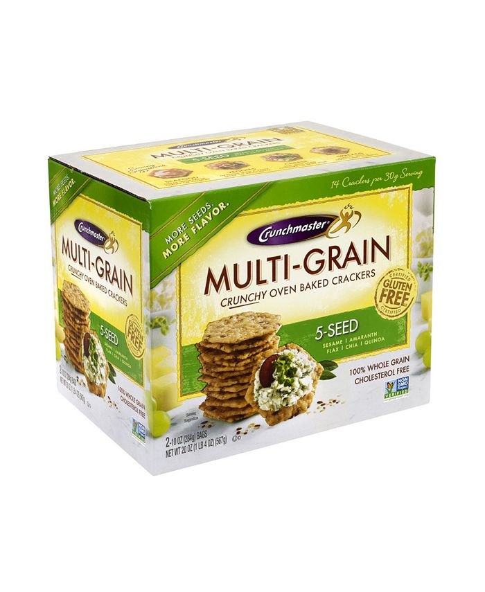 Crunchmaster 5-Seed Multi-Grain Crunchy Oven Baked Crackers, 20 Ounce ...