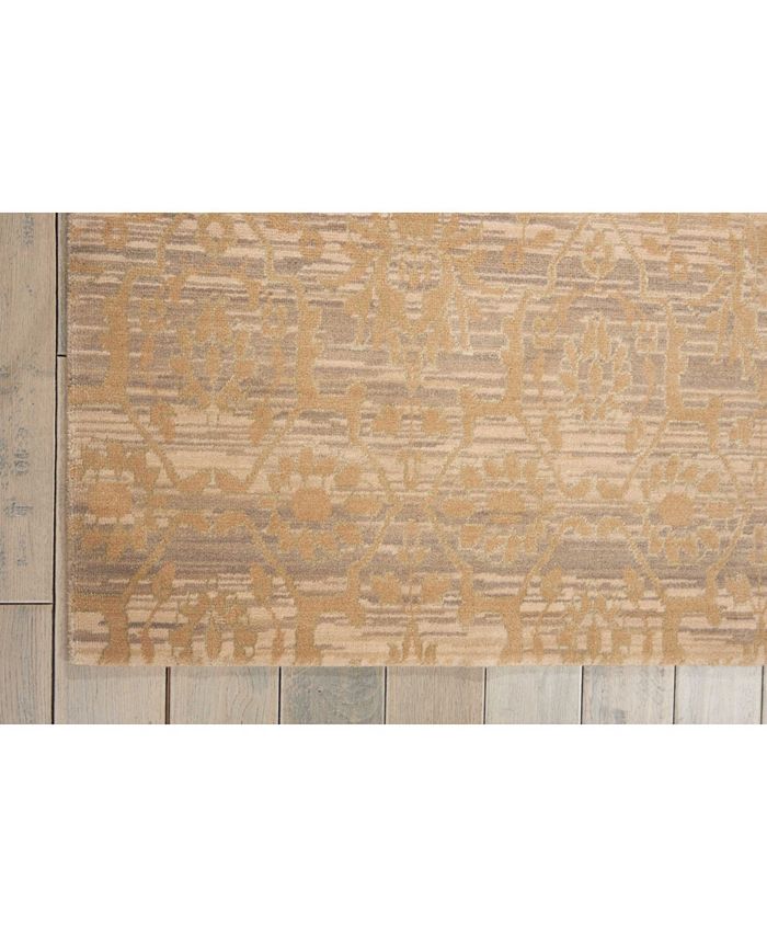 Nourison Home Silken Allure SLK23 Sand 5'6" x 8' Area Rug - Macy's