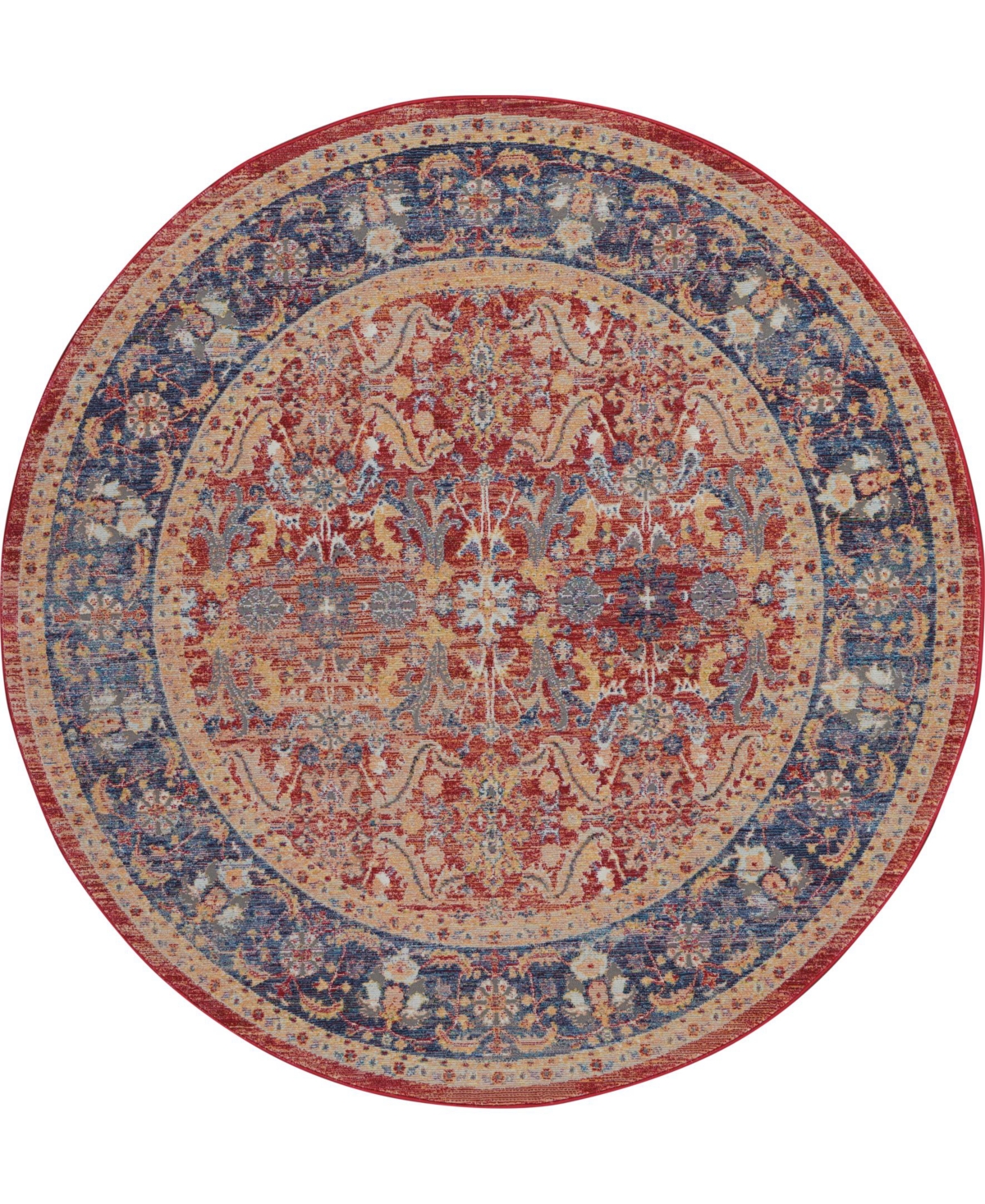 Click here for Nourison Home Ankara Global ANR02 Red 4 Round Rug... prices