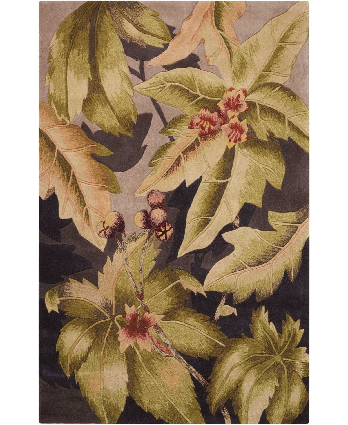Click here for Nourison Home Tropics TS03 Plum 53 x 83 Area Rug -... prices