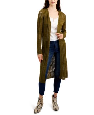 Freshman Juniors' Pointelle Duster Cardigan - Macy's