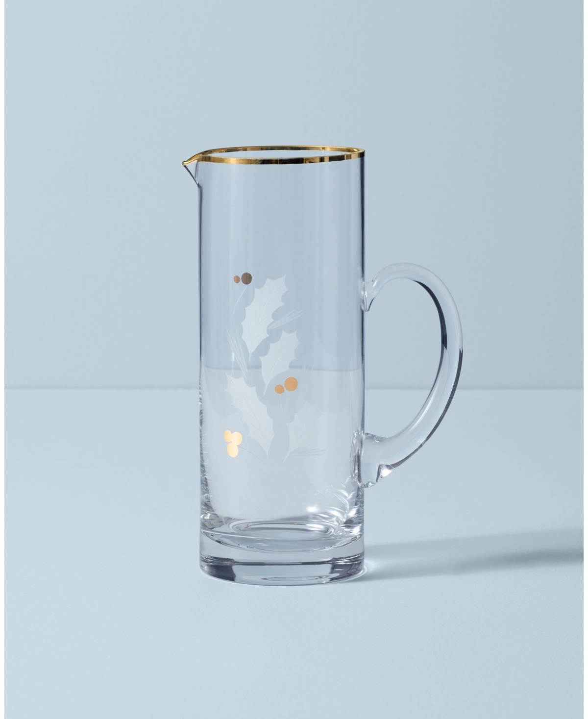 Click here for Lenox Holiday Gold Glass Beverage Pitcher - Clear... prices