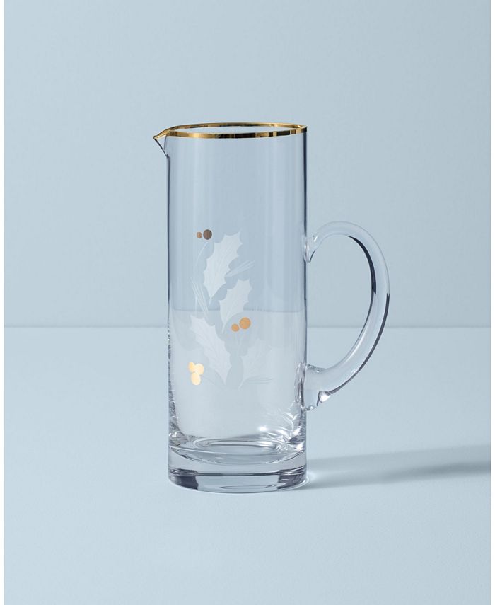 Lenox Holiday Gold Glass Beverage Pitcher - Macy's