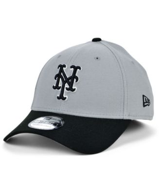 New Era New York Mets Team Classic Gray Black White 39THIRTY Cap - Macy's