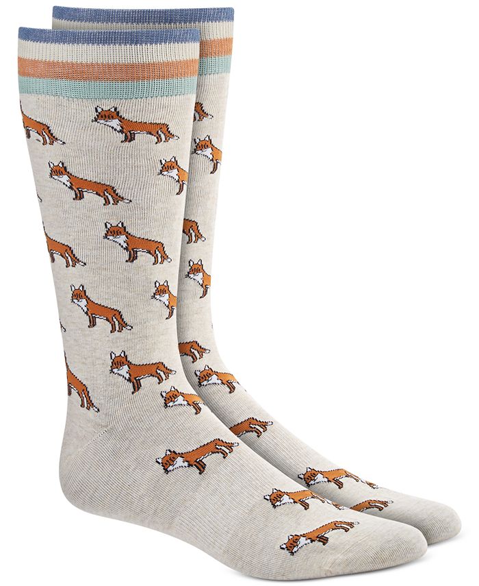 Bar III Men's Brown Fox Socks, Created for Macy's - Macy's