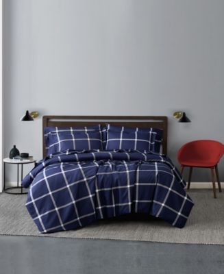 Truly Soft Printed Windowpane 3 Piece Comforter Set, Full/Queen - Macy's