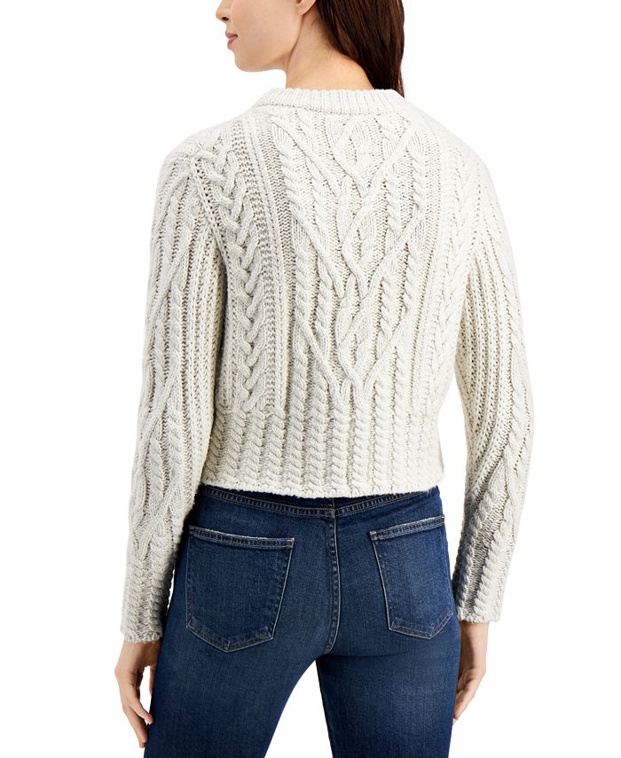French Connection Joetta Cable-Knit Sweater - Macy's