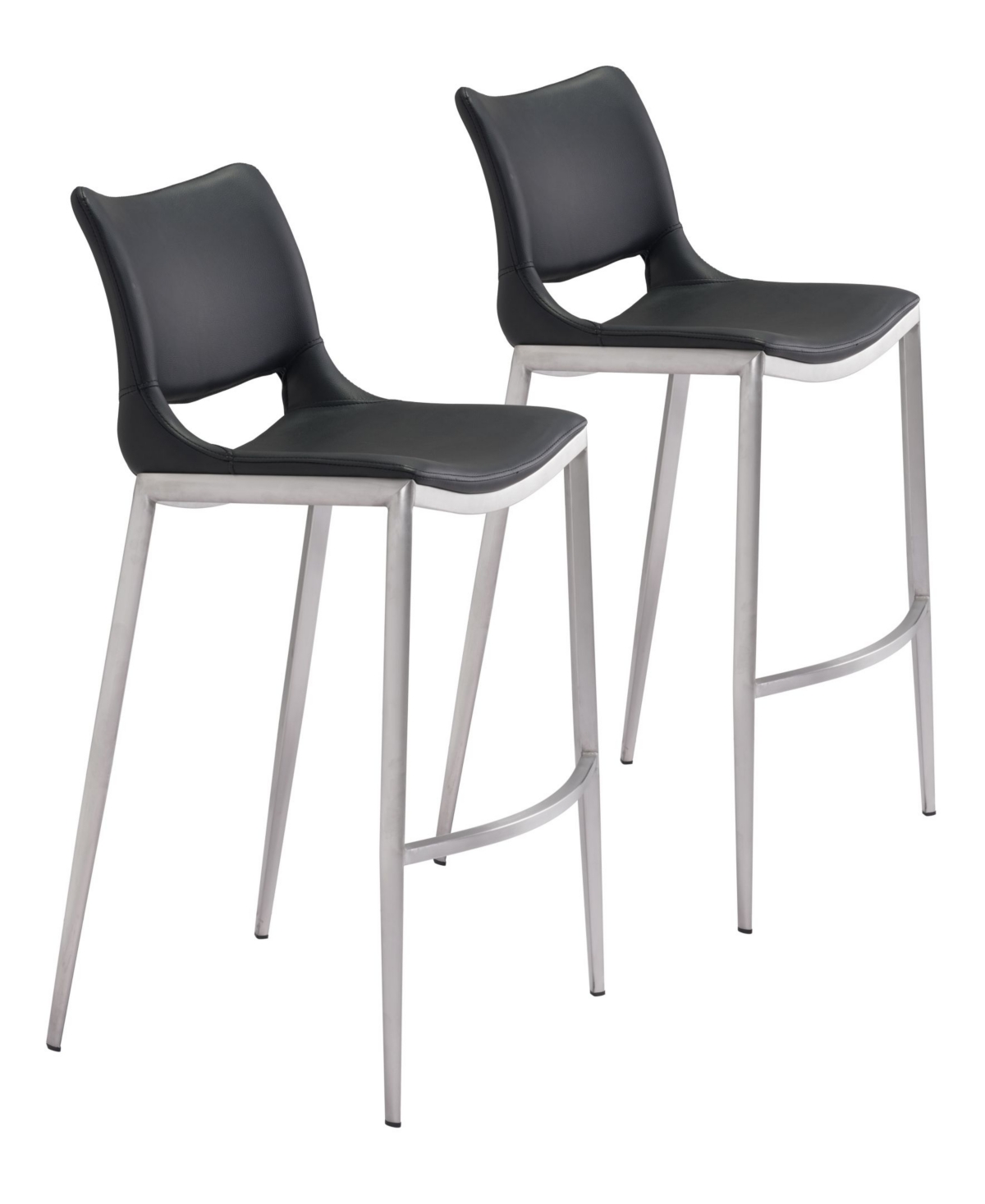 Click here for Zuo Ace Bar Chair  Set of 2 - Black prices