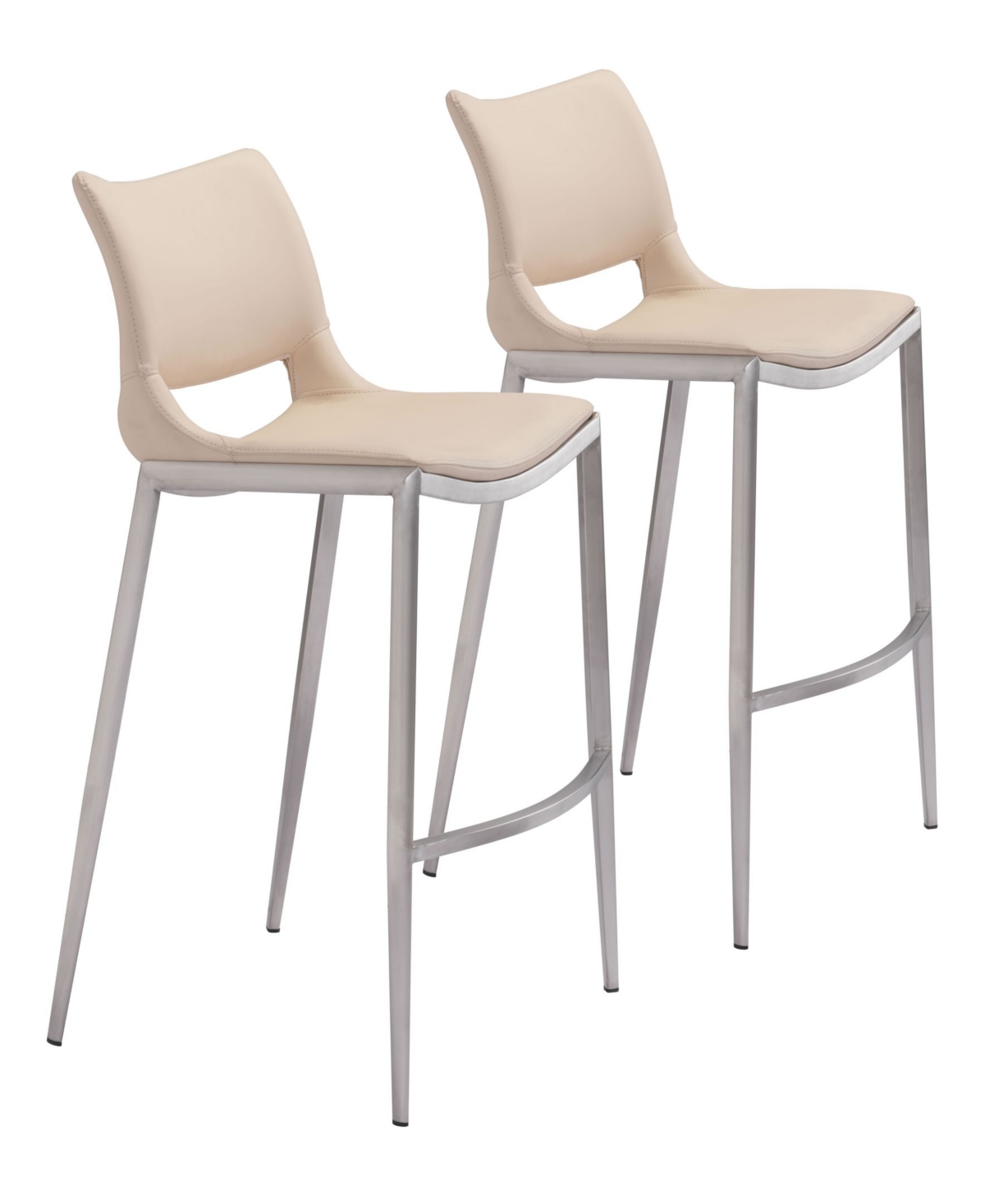 Click here for Zuo Ace Bar Chair  Set of 2 - Light Pink prices